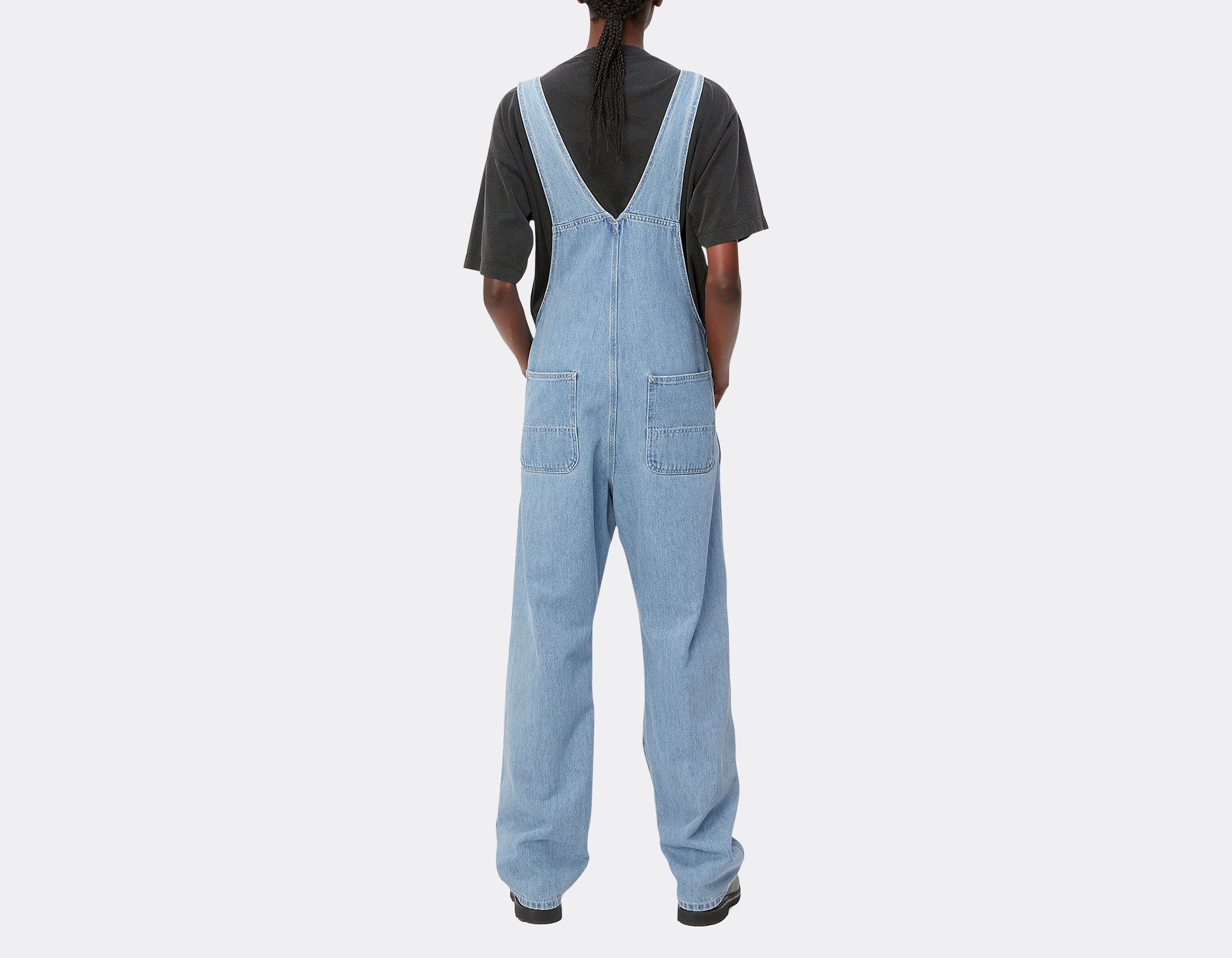 Carhartt WIP W Bib Overall Straight Blue Stone Bleached I031250.01.12